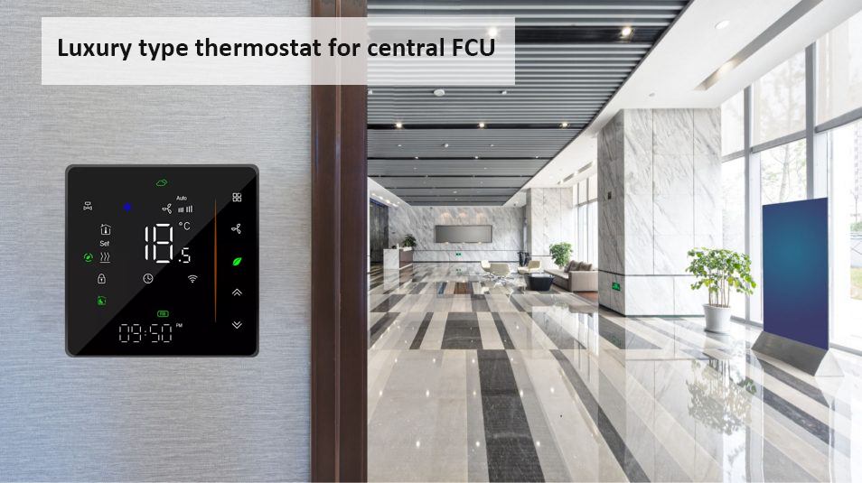 Touch Screen LED Wifi Room Thermostat For FCU