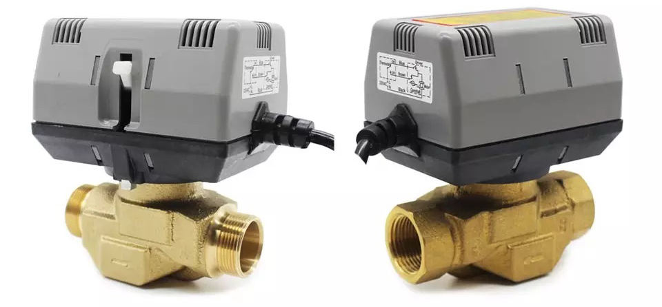 Electric 2 Way 3 Way Motorized Zone FCU Valve