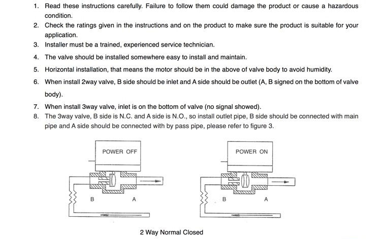 2 Way 3 Way Motorized Zone Valve Actuator With Flare Thread